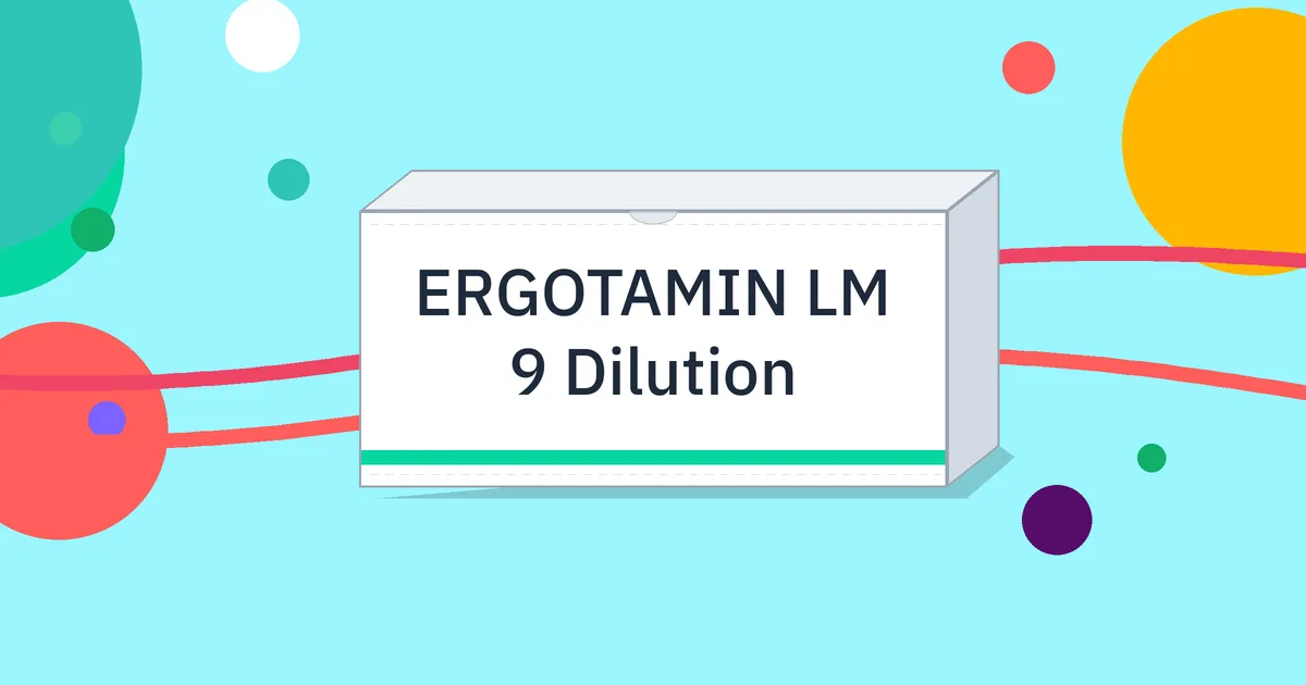 Symbolbild: Packung mit der Aufschrift ERGOTAMIN LM 9 Dilution (PZN 12844826) – Verfügbarkeit und Bezug in Apotheken in Frankfurt am Main