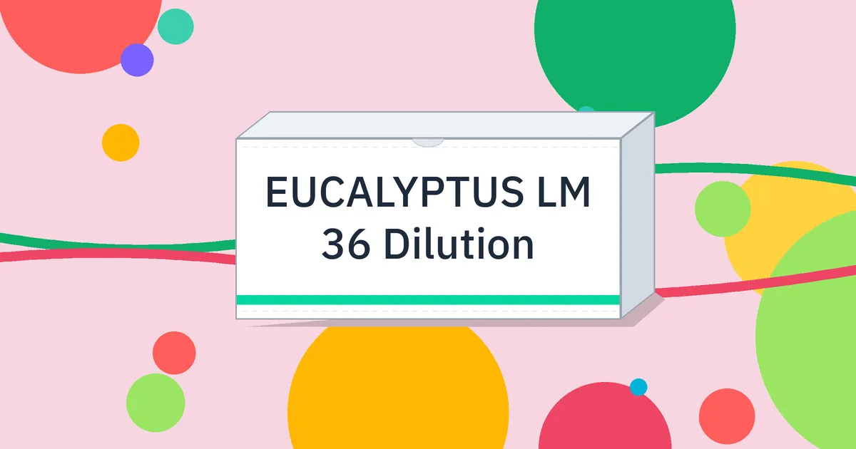Symbolbild: Packung mit der Aufschrift EUCALYPTUS LM 36 Dilution (PZN 12845524) – Verfügbarkeit und Bezug in Apotheken in Frankfurt am Main