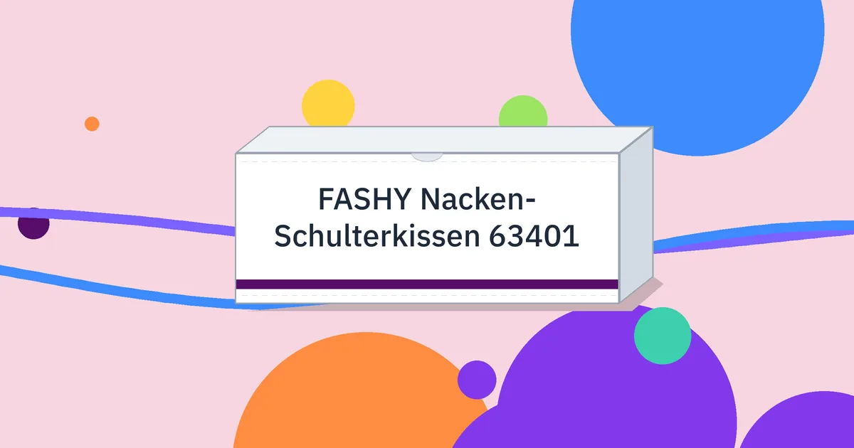 Symbolbild: Packung mit der Aufschrift FASHY Nacken-Schulterkissen 63401 (PZN 13157677) – Verfügbarkeit und Bezug in Apotheken in Frankfurt am Main