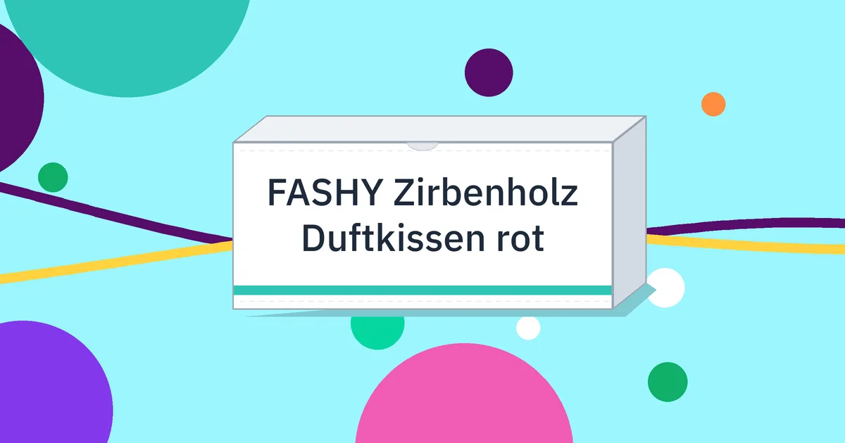 Symbolbild: Packung mit der Aufschrift FASHY Zirbenholz Duftkissen rot (PZN 18649296) – Verfügbarkeit und Bezug in Apotheken in Frankfurt am Main