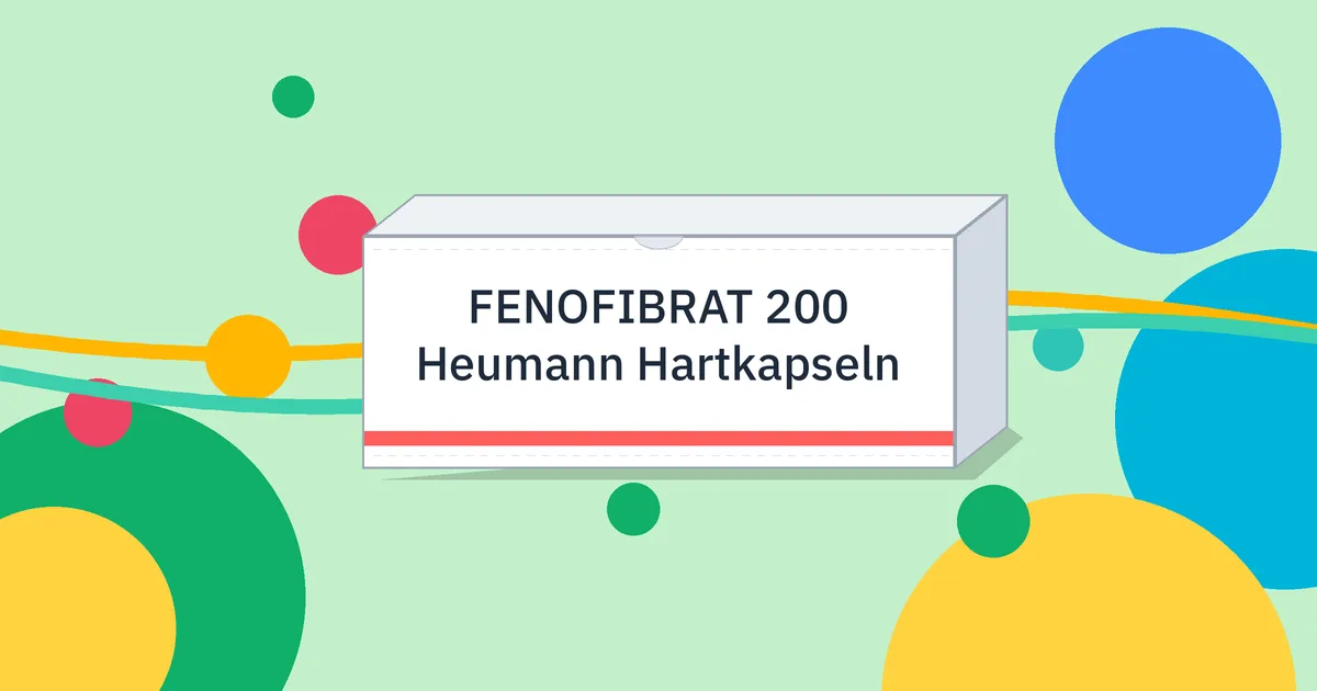 Symbolbild: Packung mit der Aufschrift FENOFIBRAT 200 Heumann Hartkapseln (PZN 02245148) – Verfügbarkeit und Bezug in Apotheken in Frankfurt am Main