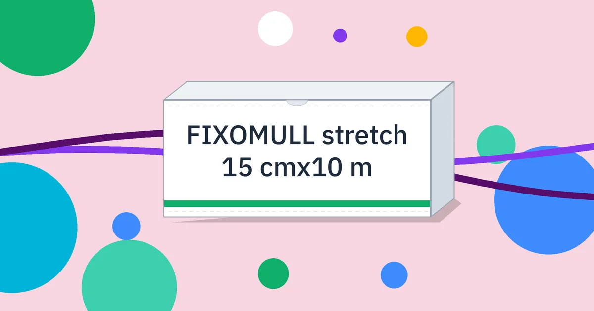 Symbolbild: Packung mit der Aufschrift FIXOMULL stretch 15 cmx10 m (PZN 15234962) – Verfügbarkeit und Bezug in Apotheken in Frankfurt am Main