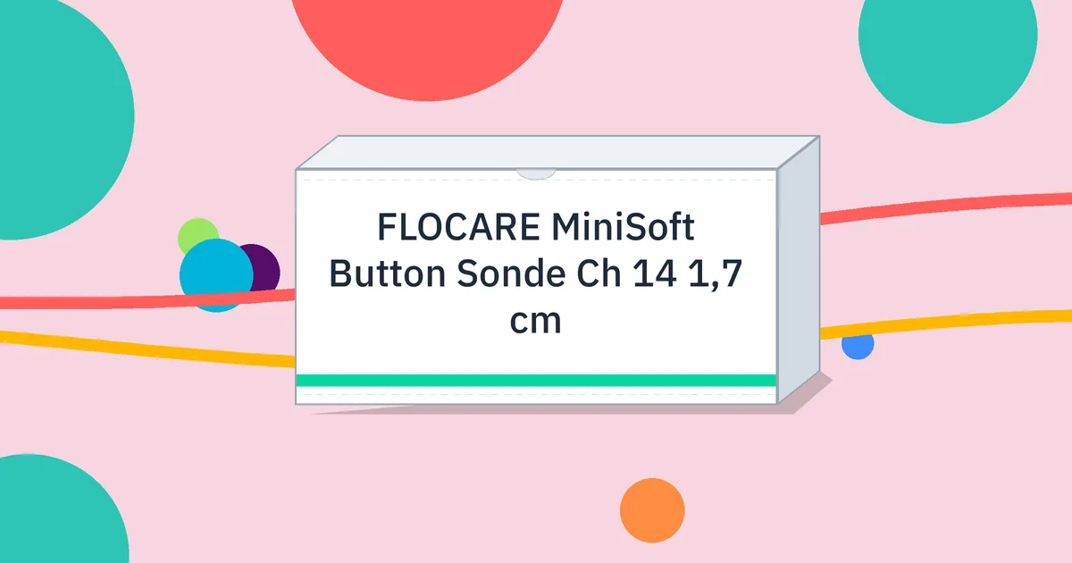 Symbolbild: Packung mit der Aufschrift FLOCARE MiniSoft Button Sonde Ch 14 1,7 cm (PZN 16019007) – Verfügbarkeit und Bezug in Apotheken in Frankfurt am Main