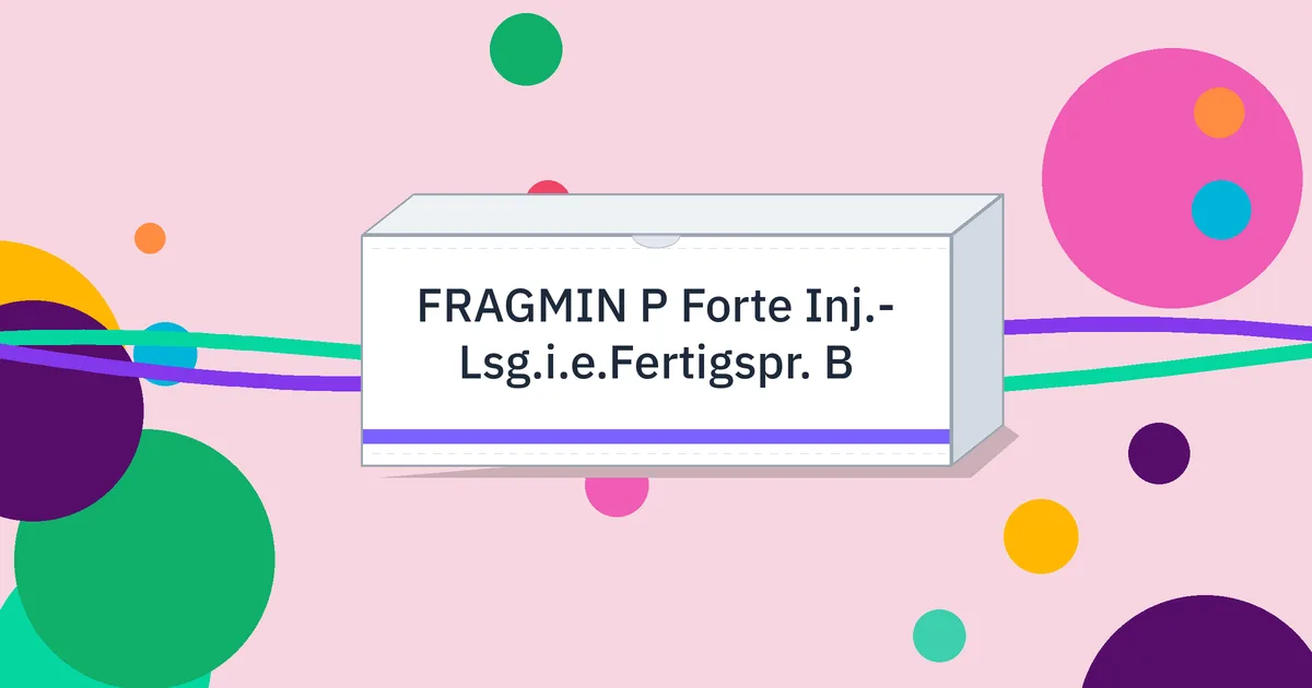 Symbolbild: Packung mit der Aufschrift FRAGMIN P Forte Inj.-Lsg.i.e.Fertigspr. B (PZN 02753732) – Verfügbarkeit und Bezug in Apotheken in Frankfurt am Main