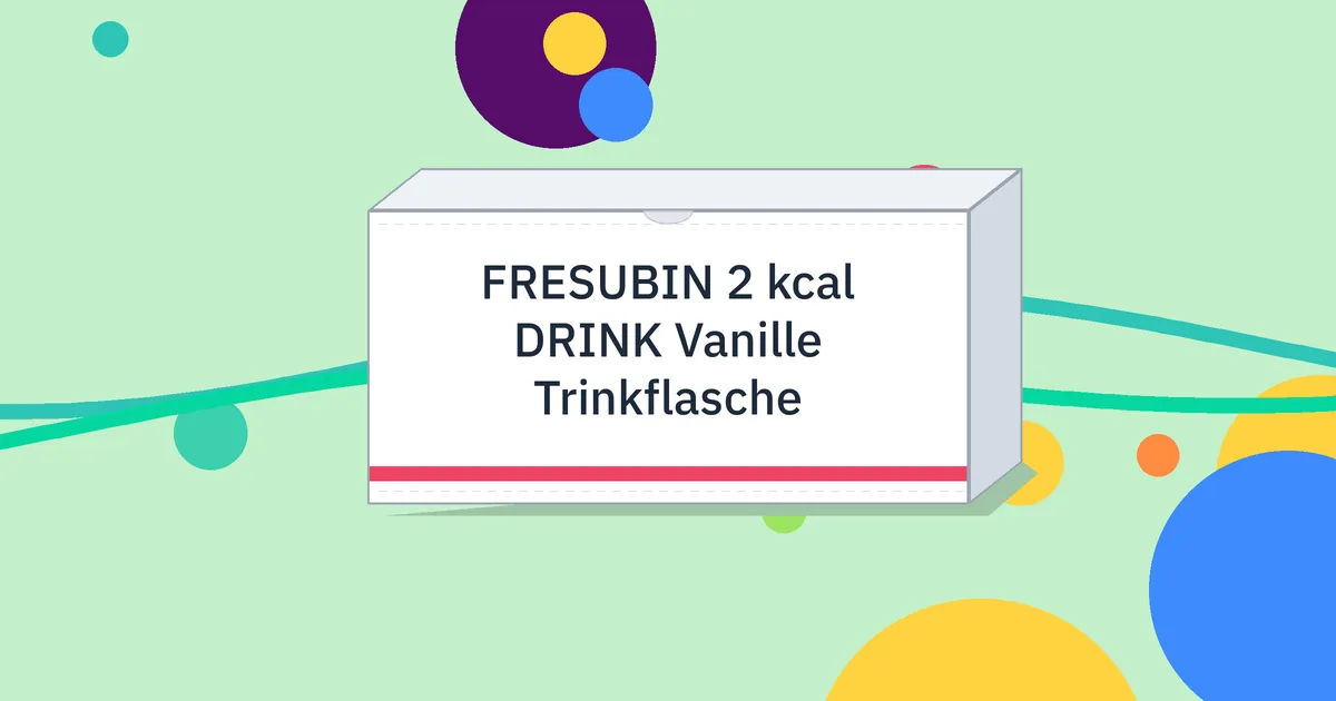 Symbolbild: Packung mit der Aufschrift FRESUBIN 2 kcal DRINK Vanille Trinkflasche (PZN 09619965) – Verfügbarkeit und Bezug in Apotheken in Frankfurt am Main