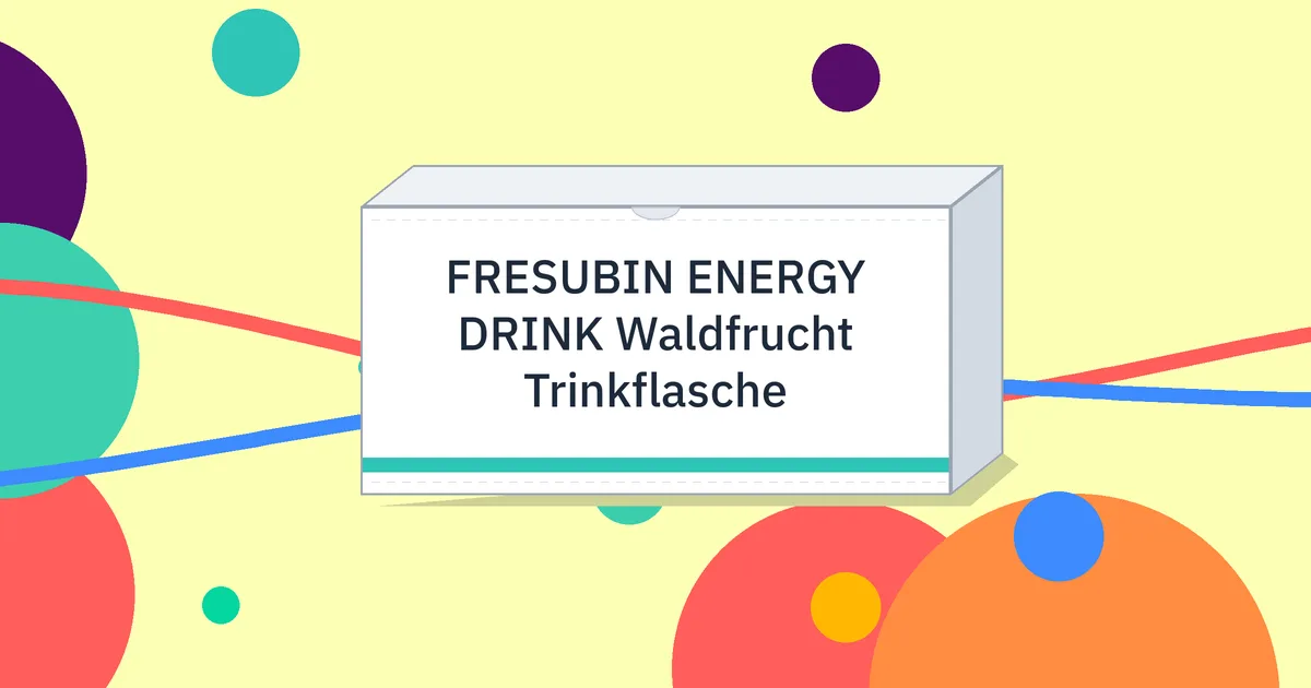 Symbolbild: Packung mit der Aufschrift FRESUBIN ENERGY DRINK Waldfrucht Trinkflasche (PZN 19843304) – Verfügbarkeit und Bezug in Apotheken in Frankfurt am Main