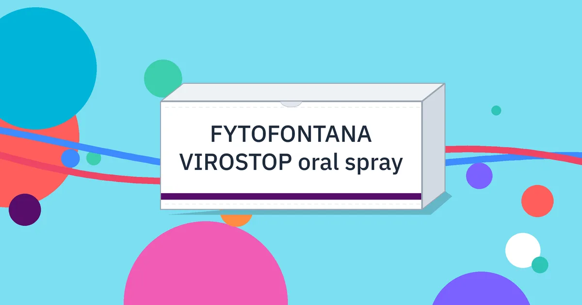 Symbolbild: Packung mit der Aufschrift FYTOFONTANA VIROSTOP oral spray (PZN 17921543) – Verfügbarkeit und Bezug in Apotheken in Frankfurt am Main