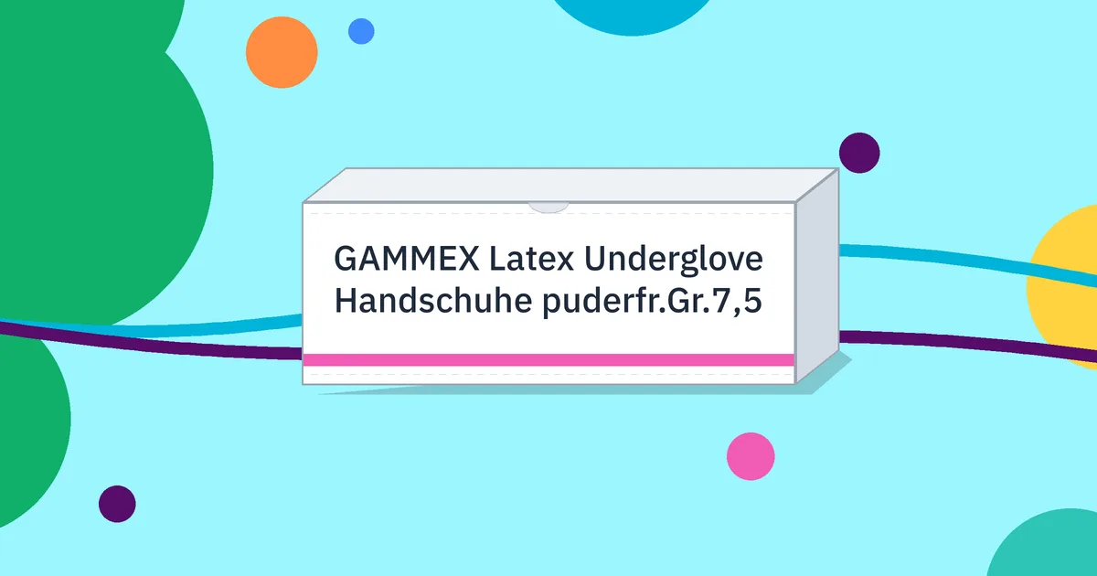 Symbolbild: Packung mit der Aufschrift GAMMEX Latex Underglove Handschuhe puderfr.Gr.7,5 (PZN 11298209) – Verfügbarkeit und Bezug in Apotheken in Frankfurt am Main