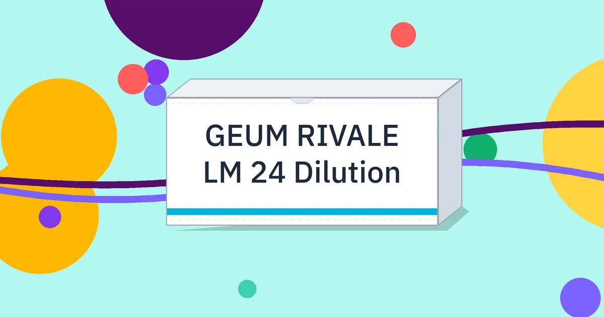 Symbolbild: Packung mit der Aufschrift GEUM RIVALE LM 24 Dilution (PZN 13542961) – Verfügbarkeit und Bezug in Apotheken in Frankfurt am Main