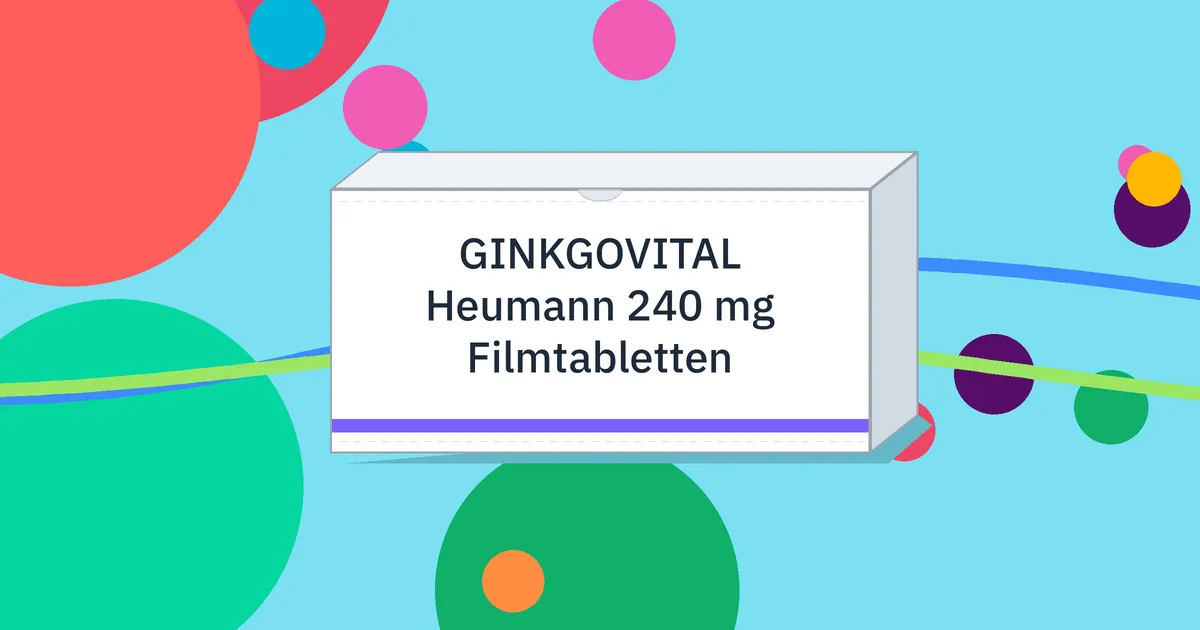 Symbolbild: Packung mit der Aufschrift GINKGOVITAL Heumann 240 mg Filmtabletten (PZN 11526277) – Verfügbarkeit und Bezug in Apotheken in Frankfurt am Main