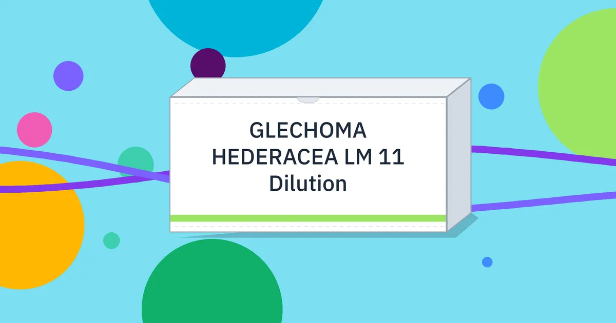 Symbolbild: Packung mit der Aufschrift GLECHOMA HEDERACEA LM 11 Dilution (PZN 13543251) – Verfügbarkeit und Bezug in Apotheken in Frankfurt am Main