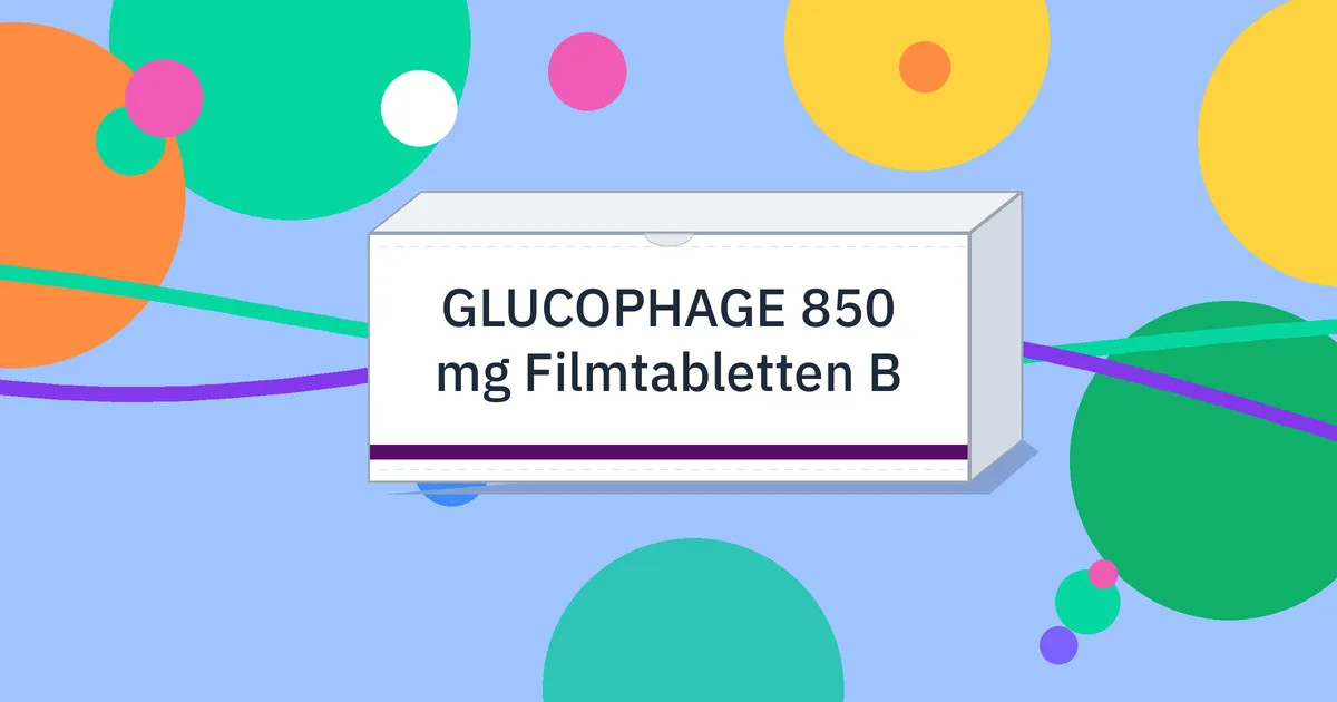 Symbolbild: Packung mit der Aufschrift GLUCOPHAGE 850 mg Filmtabletten B (PZN 02160452) – Verfügbarkeit und Bezug in Apotheken in Frankfurt am Main