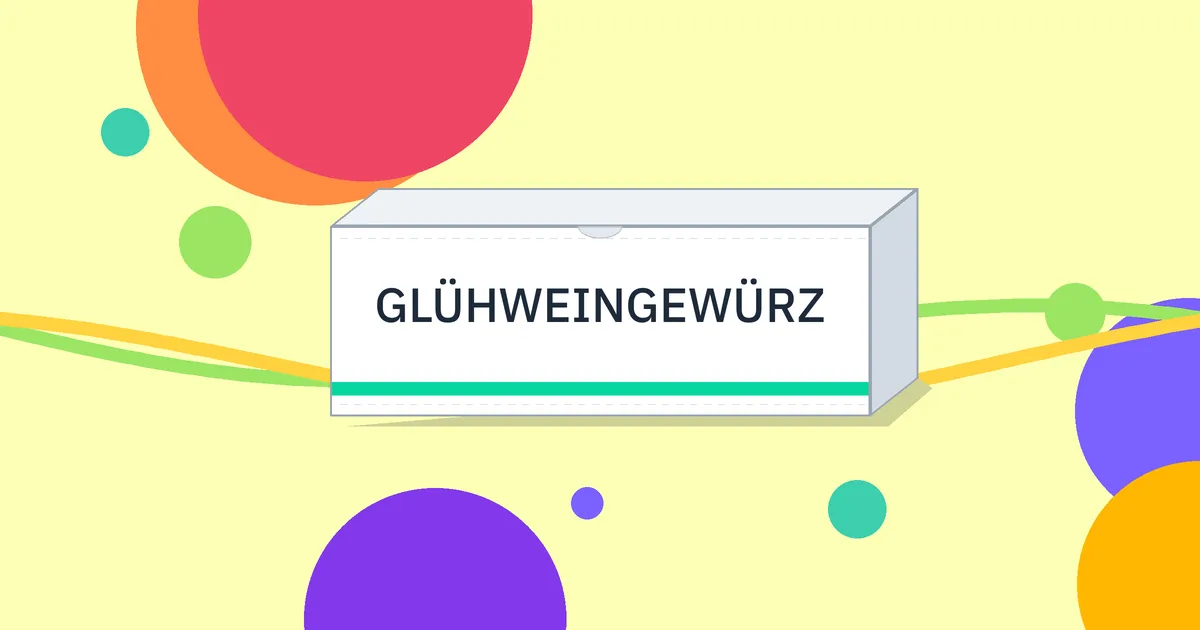 Symbolbild: Packung mit der Aufschrift GLÜHWEINGEWÜRZ (PZN 01828267) – Verfügbarkeit und Bezug in Apotheken in Frankfurt am Main
