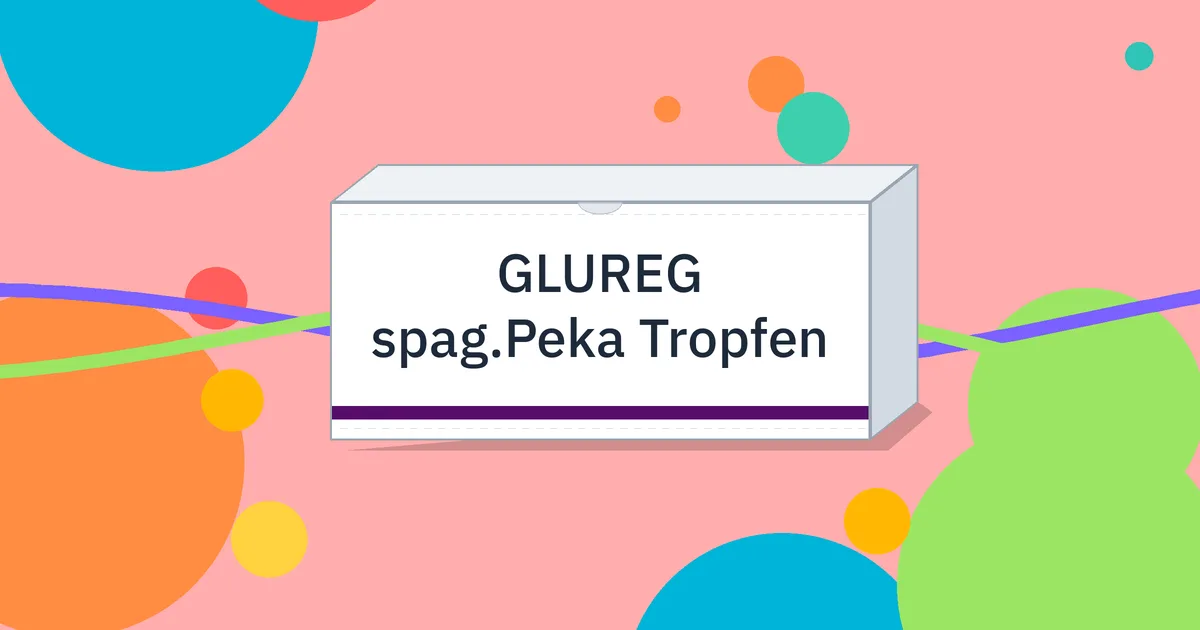 Symbolbild: Packung mit der Aufschrift GLUREG spag.Peka Tropfen (PZN 04969850) – Verfügbarkeit und Bezug in Apotheken in Frankfurt am Main
