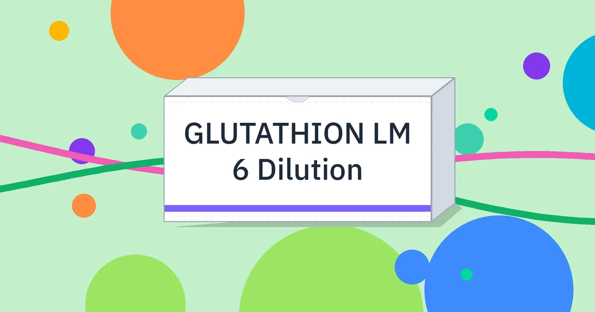 Symbolbild: Packung mit der Aufschrift GLUTATHION LM 6 Dilution (PZN 12879807) – Verfügbarkeit und Bezug in Apotheken in Frankfurt am Main