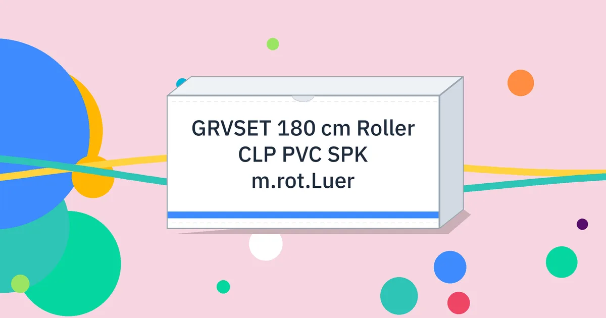 Symbolbild: Packung mit der Aufschrift GRVSET 180 cm Roller CLP PVC SPK m.rot.Luer (PZN 17898376) – Verfügbarkeit und Bezug in Apotheken in Frankfurt am Main
