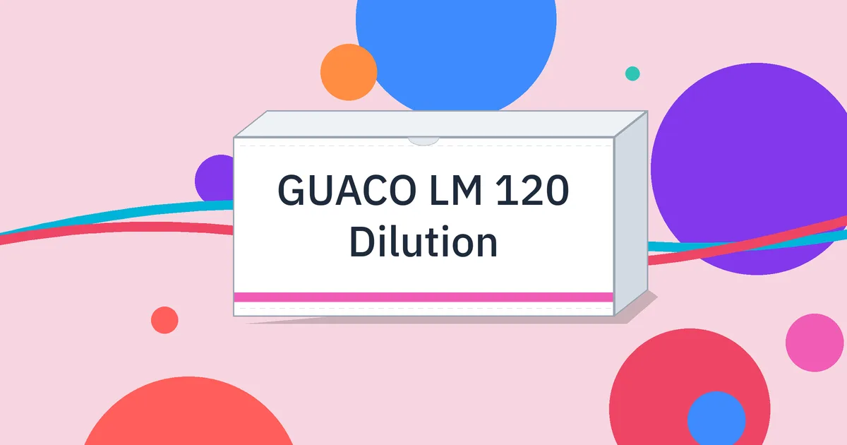 Symbolbild: Packung mit der Aufschrift GUACO LM 120 Dilution (PZN 13548248) – Verfügbarkeit und Bezug in Apotheken in Frankfurt am Main