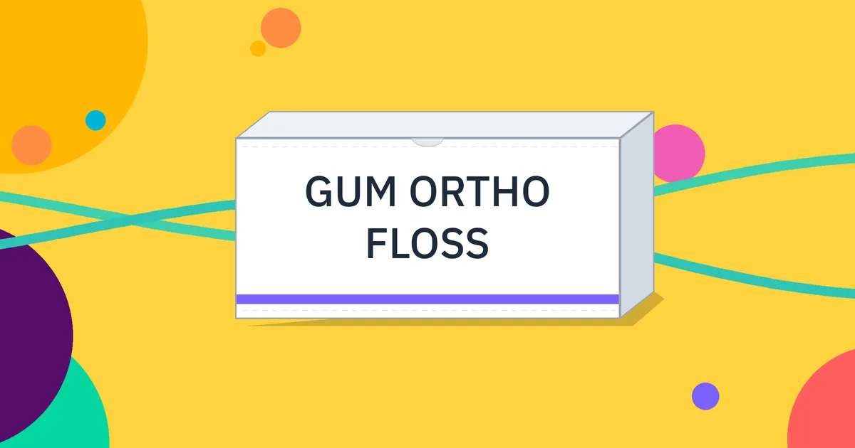 Symbolbild: Packung mit der Aufschrift GUM ORTHO FLOSS (PZN 18186436) – Verfügbarkeit und Bezug in Apotheken in Frankfurt am Main