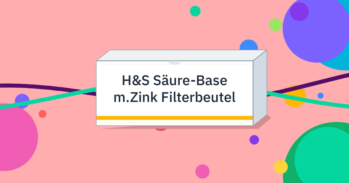 Symbolbild: Packung mit der Aufschrift H&S Säure-Base m.Zink Filterbeutel (PZN 17529934) – Verfügbarkeit und Bezug in Apotheken in Frankfurt am Main