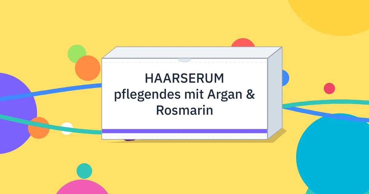 Symbolbild: Packung mit der Aufschrift HAARSERUM pflegendes mit Argan & Rosmarin (PZN 20381731) – Verfügbarkeit und Bezug in Apotheken in Frankfurt am Main