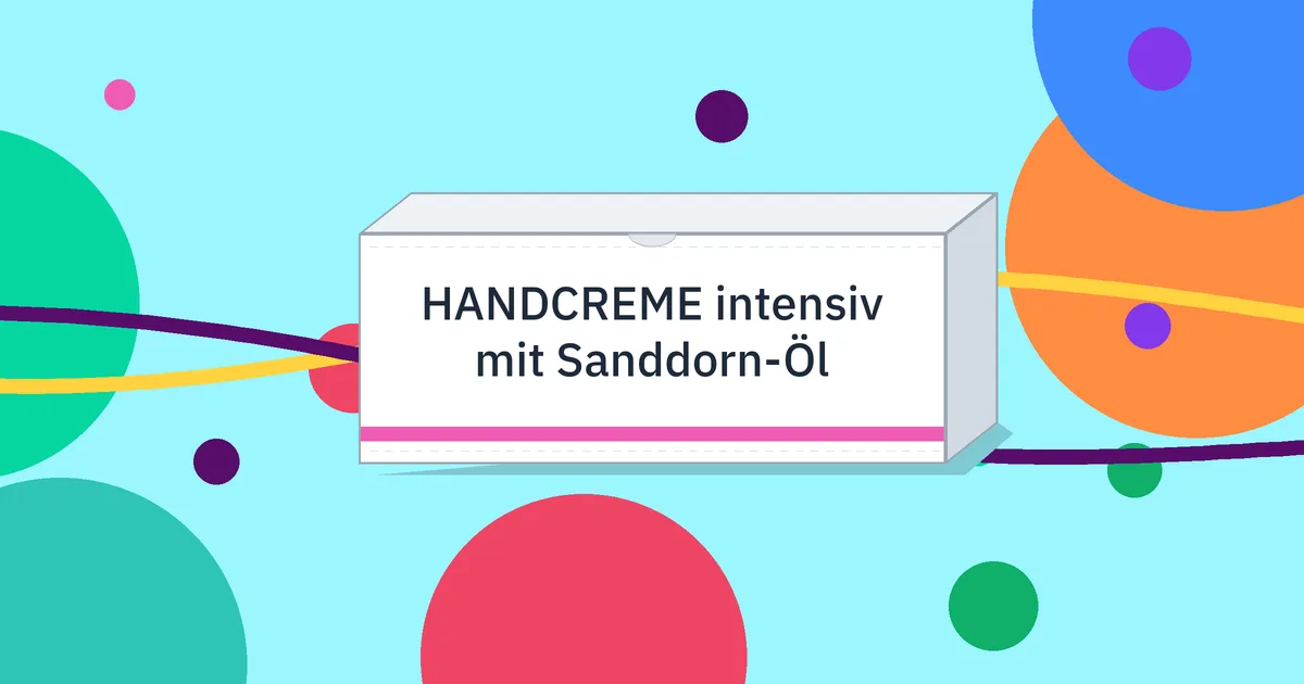 Symbolbild: Packung mit der Aufschrift HANDCREME intensiv mit Sanddorn-Öl (PZN 16334542) – Verfügbarkeit und Bezug in Apotheken in Frankfurt am Main