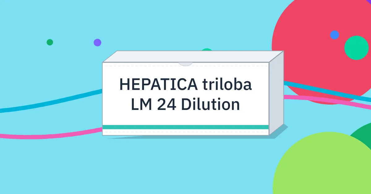 Symbolbild: Packung mit der Aufschrift HEPATICA triloba LM 24 Dilution (PZN 13552250) – Verfügbarkeit und Bezug in Apotheken in Frankfurt am Main