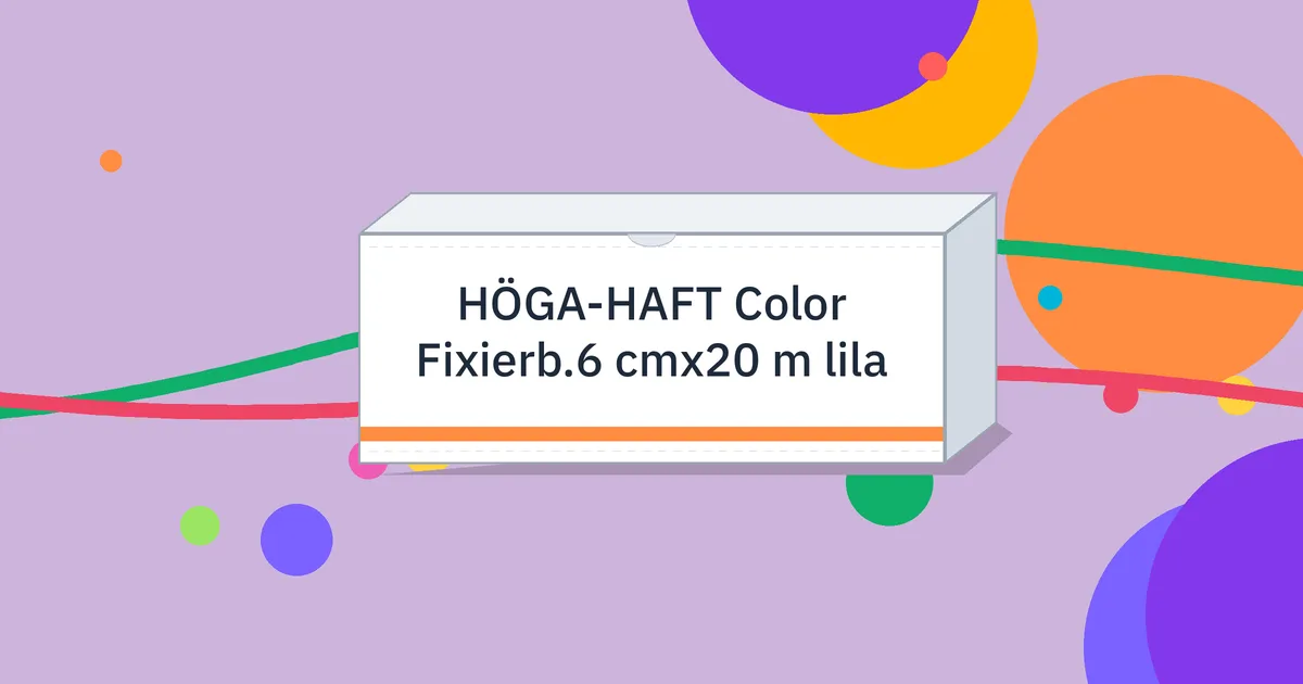 Symbolbild: Packung mit der Aufschrift HÖGA-HAFT Color Fixierb.6 cmx20 m lila (PZN 11521452) – Verfügbarkeit und Bezug in Apotheken in Frankfurt am Main