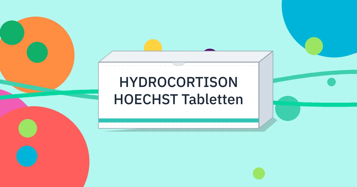 Symbolbild: Packung mit der Aufschrift HYDROCORTISON HOECHST Tabletten (PZN 00508891) – Verfügbarkeit und Bezug in Apotheken in Frankfurt am Main