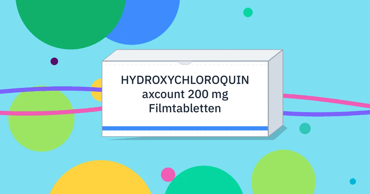 Symbolbild: Packung mit der Aufschrift HYDROXYCHLOROQUIN axcount 200 mg Filmtabletten (PZN 14274327) – Verfügbarkeit und Bezug in Apotheken in Frankfurt am Main
