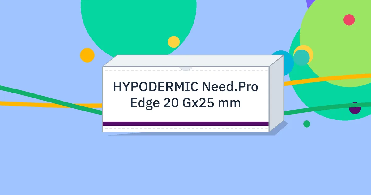 Symbolbild: Packung mit der Aufschrift HYPODERMIC Need.Pro Edge 20 Gx25 mm (PZN 09215570) – Verfügbarkeit und Bezug in Apotheken in Frankfurt am Main