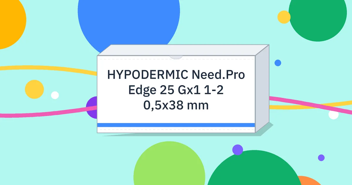 Symbolbild: Packung mit der Aufschrift HYPODERMIC Need.Pro Edge 25 Gx1 1-2 0,5x38 mm (PZN 10789098) – Verfügbarkeit und Bezug in Apotheken in Frankfurt am Main