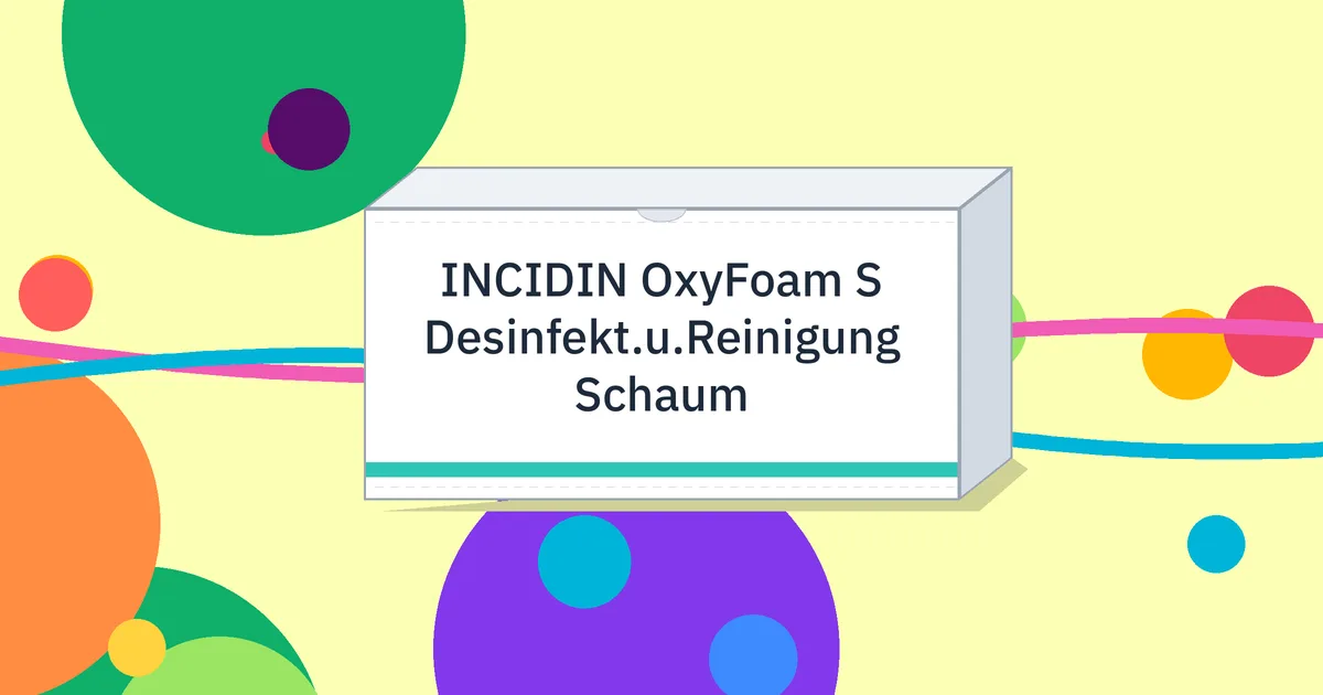 Symbolbild: Packung mit der Aufschrift INCIDIN OxyFoam S Desinfekt.u.Reinigung Schaum (PZN 11156076) – Verfügbarkeit und Bezug in Apotheken in Frankfurt am Main