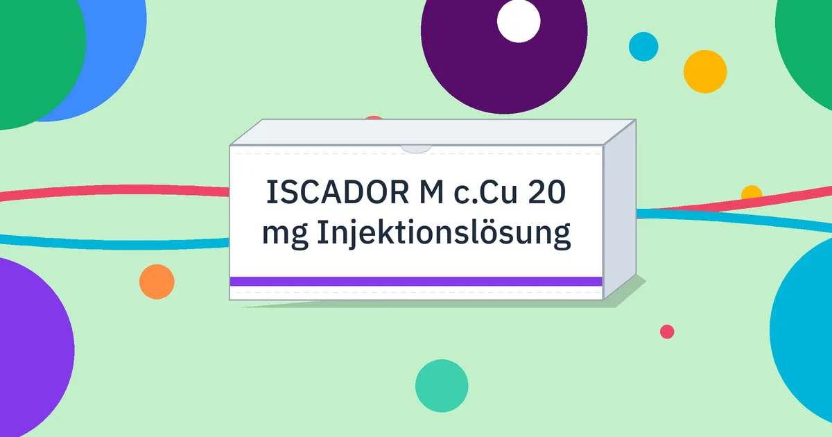 Symbolbild: Packung mit der Aufschrift ISCADOR M c.Cu 20 mg Injektionslösung (PZN 01385686) – Verfügbarkeit und Bezug in Apotheken in Frankfurt am Main