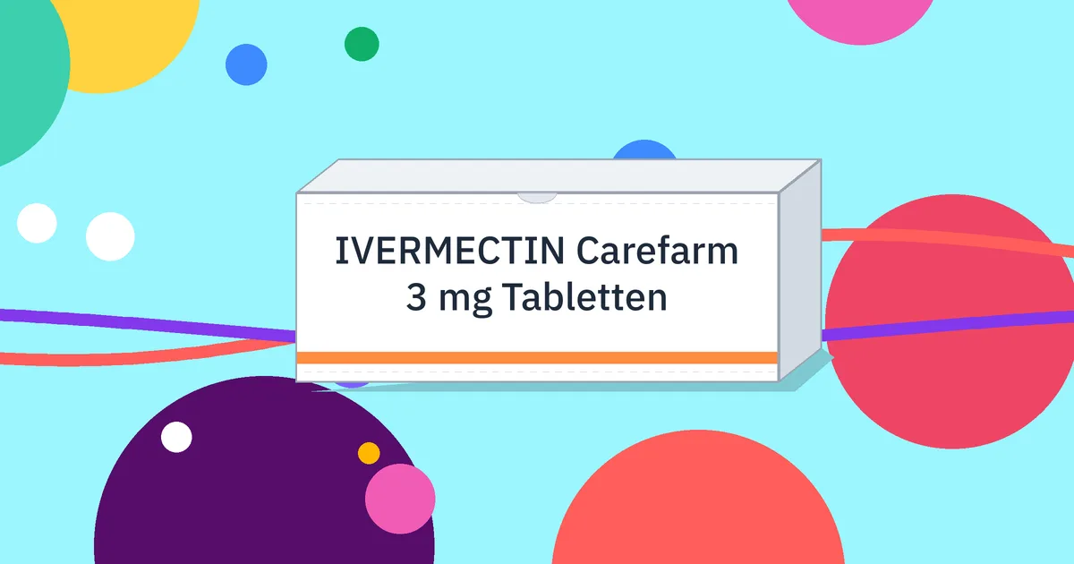Symbolbild: Packung mit der Aufschrift IVERMECTIN Carefarm 3 mg Tabletten (PZN 18707421) – Verfügbarkeit und Bezug in Apotheken in Frankfurt am Main
