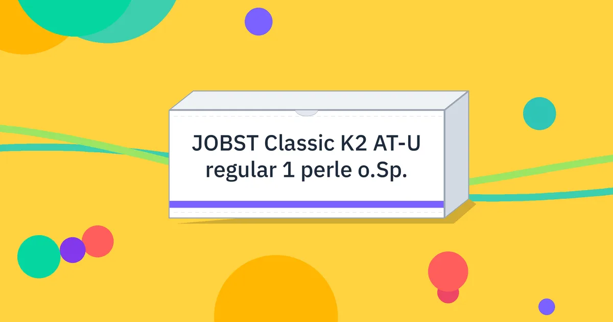 Symbolbild: Packung mit der Aufschrift JOBST Classic K2 AT-U regular 1 perle o.Sp. (PZN 13069499) – Verfügbarkeit und Bezug in Apotheken in Frankfurt am Main