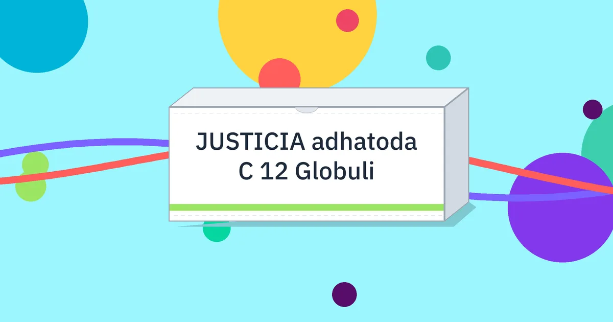 Symbolbild: Packung mit der Aufschrift JUSTICIA adhatoda C 12 Globuli (PZN 19717835) – Verfügbarkeit und Bezug in Apotheken in Frankfurt am Main