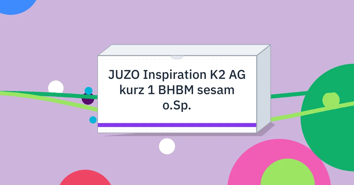 Symbolbild: Packung mit der Aufschrift JUZO Inspiration K2 AG kurz 1 BHBM sesam o.Sp. (PZN 14877273) – Verfügbarkeit und Bezug in Apotheken in Frankfurt am Main