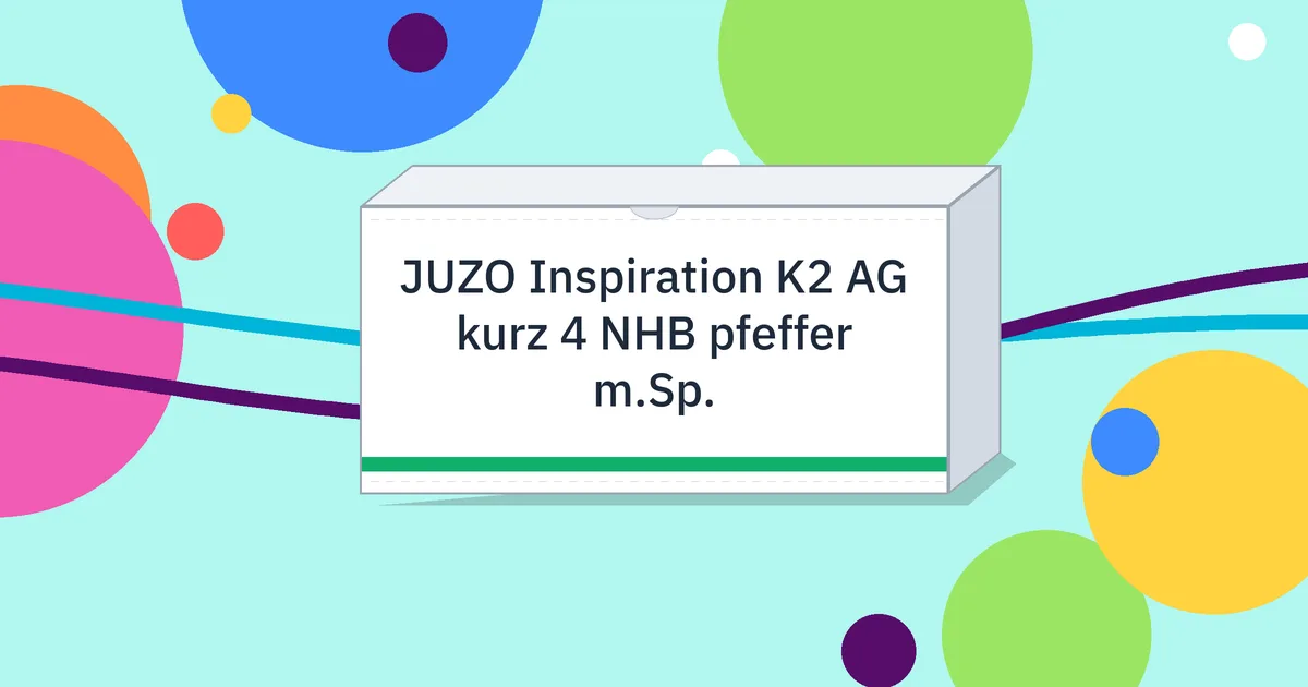 Symbolbild: Packung mit der Aufschrift JUZO Inspiration K2 AG kurz 4 NHB pfeffer m.Sp. (PZN 14922447) – Verfügbarkeit und Bezug in Apotheken in Frankfurt am Main