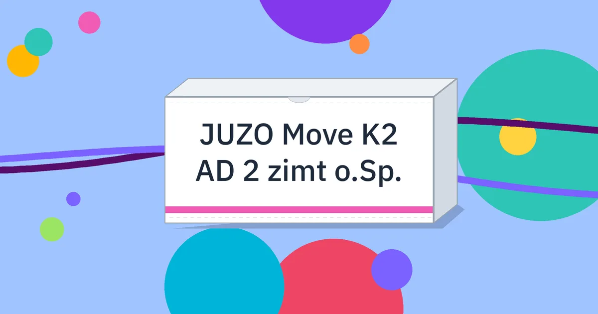 Symbolbild: Packung mit der Aufschrift JUZO Move K2 AD 2 zimt o.Sp. (PZN 18507811) – Verfügbarkeit und Bezug in Apotheken in Frankfurt am Main