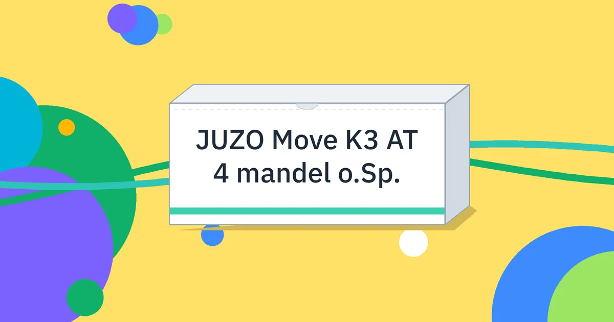 Symbolbild: Packung mit der Aufschrift JUZO Move K3 AT 4 mandel o.Sp. (PZN 20678603) – Verfügbarkeit und Bezug in Apotheken in Frankfurt am Main