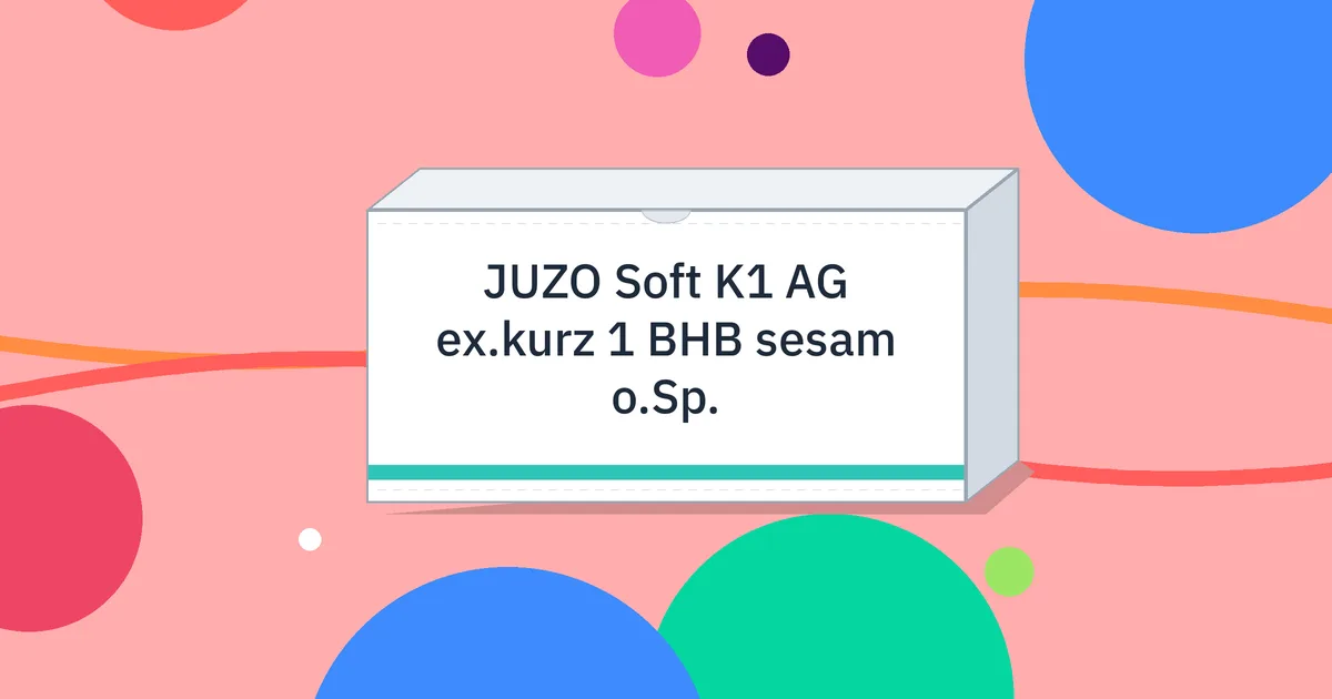 Symbolbild: Packung mit der Aufschrift JUZO Soft K1 AG ex.kurz 1 BHB sesam o.Sp. (PZN 14824101) – Verfügbarkeit und Bezug in Apotheken in Frankfurt am Main