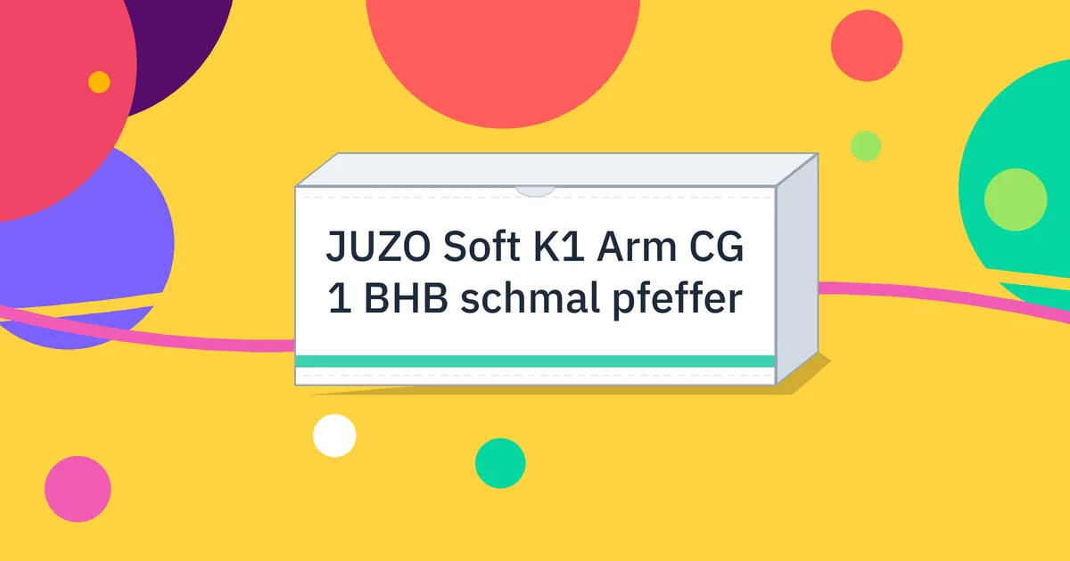 Symbolbild: Packung mit der Aufschrift JUZO Soft K1 Arm CG 1 BHB schmal pfeffer (PZN 15507466) – Verfügbarkeit und Bezug in Apotheken in Frankfurt am Main