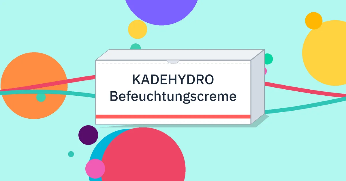Symbolbild: Packung mit der Aufschrift KADEHYDRO Befeuchtungscreme (PZN 18755348) – Verfügbarkeit und Bezug in Apotheken in Frankfurt am Main