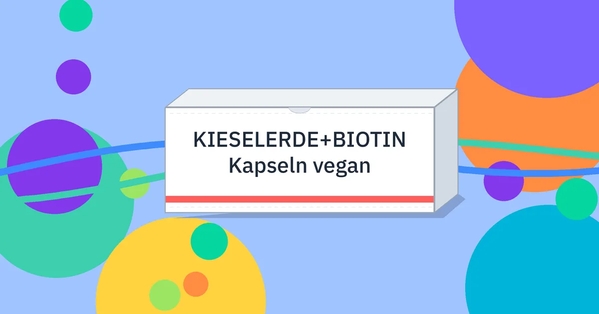 Symbolbild: Packung mit der Aufschrift KIESELERDE+BIOTIN Kapseln vegan (PZN 19239991) – Verfügbarkeit und Bezug in Apotheken in Frankfurt am Main