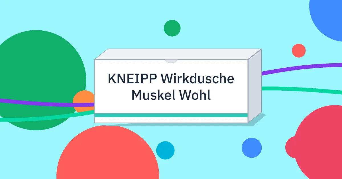 Symbolbild: Packung mit der Aufschrift KNEIPP Wirkdusche Muskel Wohl (PZN 18295591) – Verfügbarkeit und Bezug in Apotheken in Frankfurt am Main