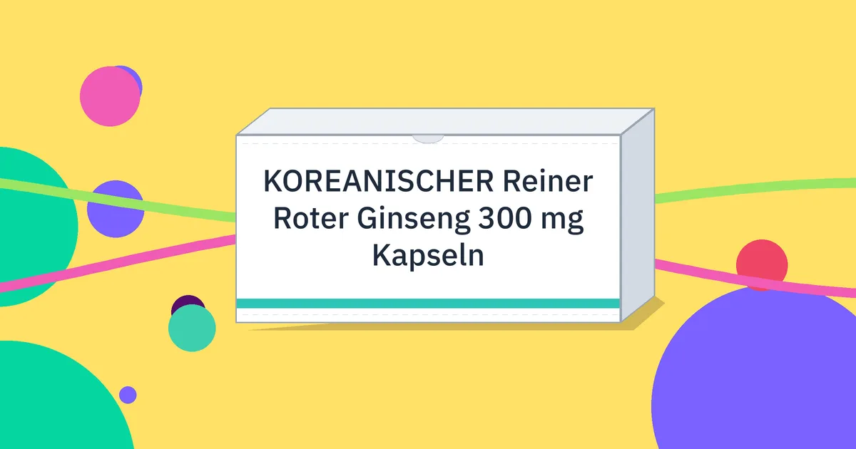 Symbolbild: Packung mit der Aufschrift KOREANISCHER Reiner Roter Ginseng 300 mg Kapseln (PZN 03157593) – Verfügbarkeit und Bezug in Apotheken in Frankfurt am Main