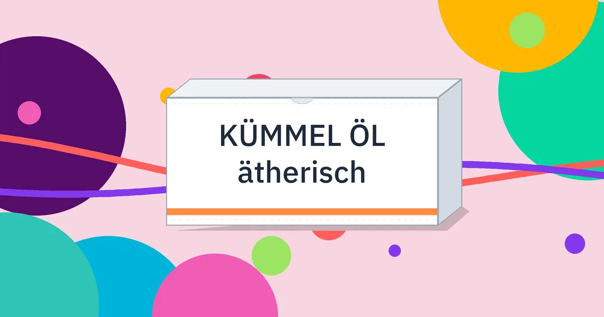 Symbolbild: Packung mit der Aufschrift KÜMMEL ÖL ätherisch (PZN 04645113) – Verfügbarkeit und Bezug in Apotheken in Frankfurt am Main