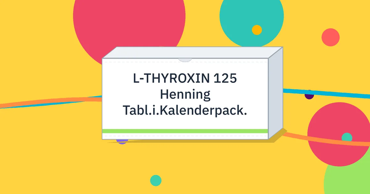 Symbolbild: Packung mit der Aufschrift L-THYROXIN 125 Henning Tabl.i.Kalenderpack. (PZN 00300452) – Verfügbarkeit und Bezug in Apotheken in Frankfurt am Main