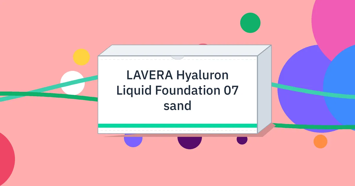 Symbolbild: Packung mit der Aufschrift LAVERA Hyaluron Liquid Foundation 07 sand (PZN 19925344) – Verfügbarkeit und Bezug in Apotheken in Frankfurt am Main