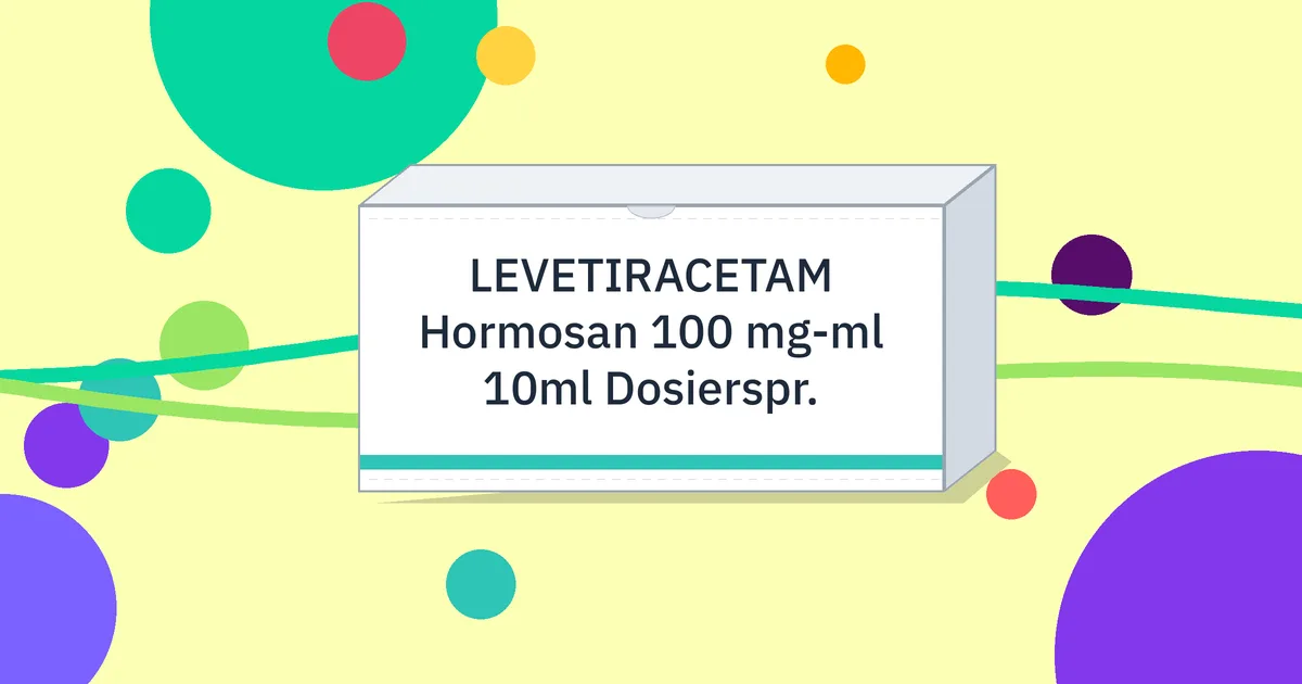Symbolbild: Packung mit der Aufschrift LEVETIRACETAM Hormosan 100 mg-ml 10ml Dosierspr. (PZN 12569194) – Verfügbarkeit und Bezug in Apotheken in Frankfurt am Main